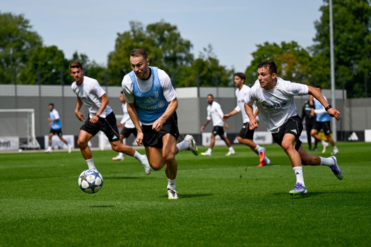 Juve, il club pubblica sui social alcuni scatti dell'allenamento di ...